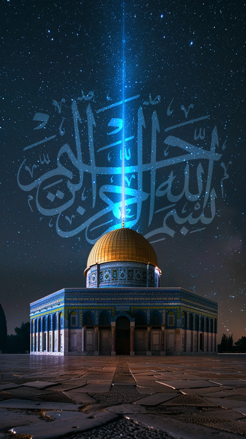 Dome of the Rock Beam [16x20” Poster] – Akhirah Studios