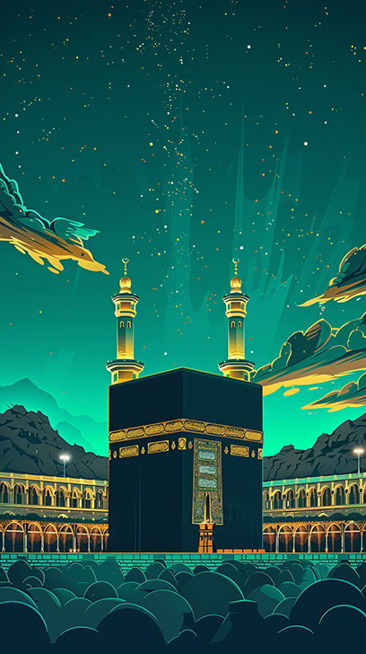 Kaaba In The Night I [11x17" Poster] – Akhirah Studios
