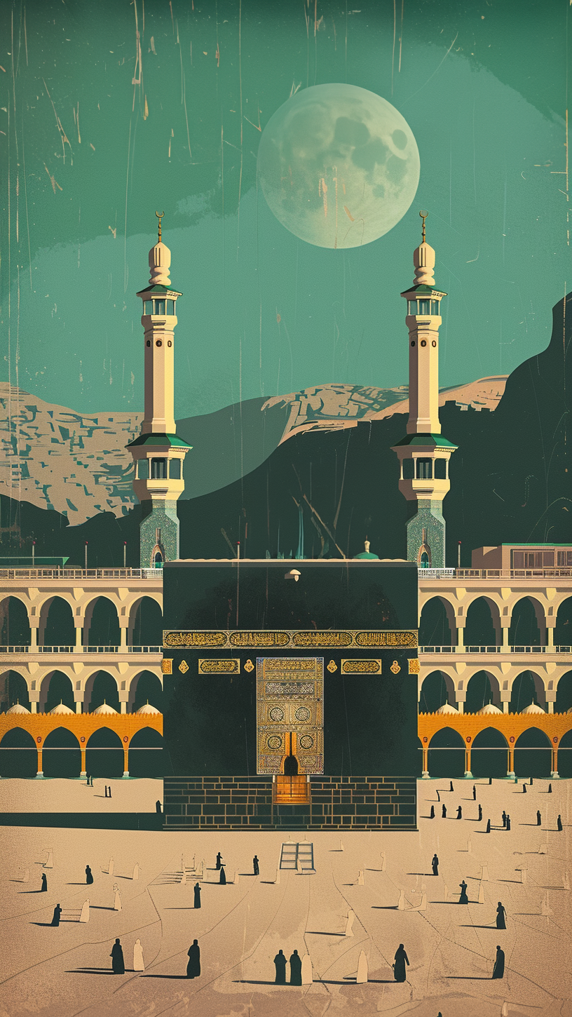 Retro Kaaba [11x17" Poster] – Akhirah Studios